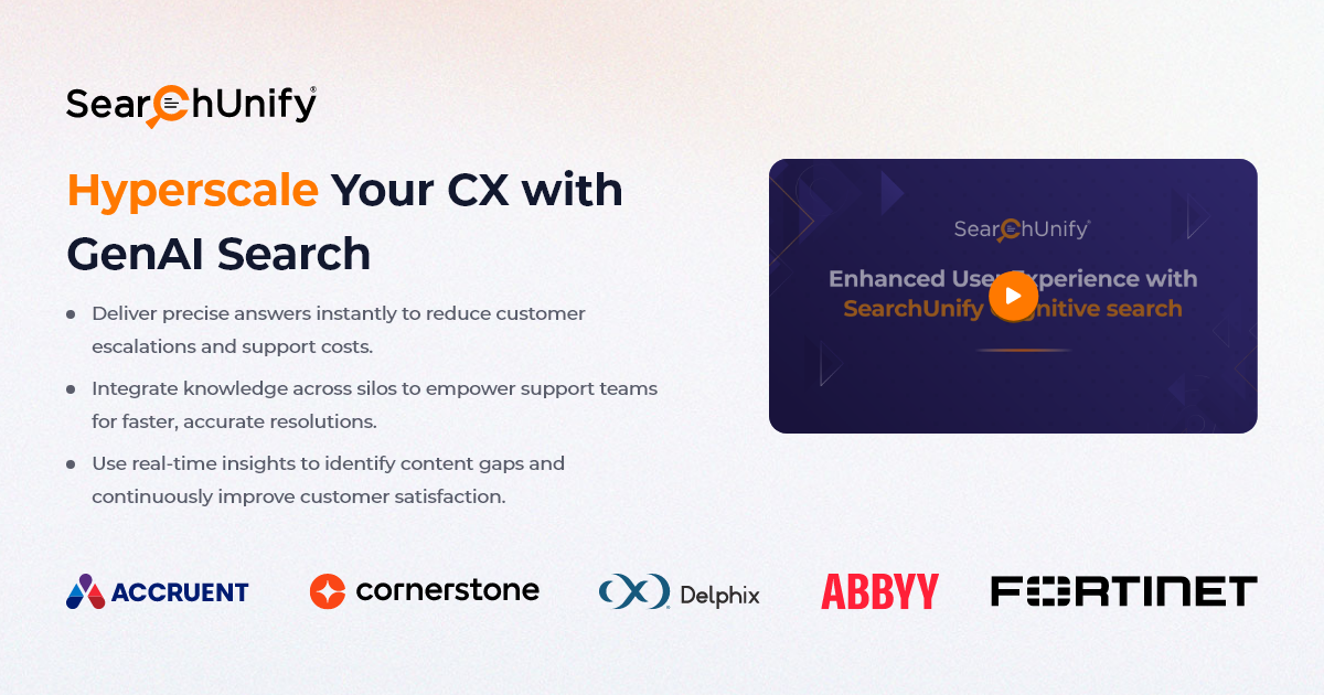 Hyperscale your CX with GenAI Search